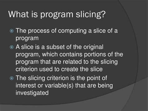 PPT Program Slicing Based Techniques PowerPoint Presentation Free Download ID 3675431