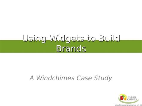 Ppt Case Study On Creating Brand Proposition Based Widgets Dokumen Tips