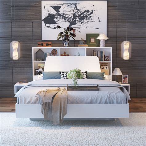Latitude Run® 4 Drawer Full Bed Frame With Storage Shelves And Outlets