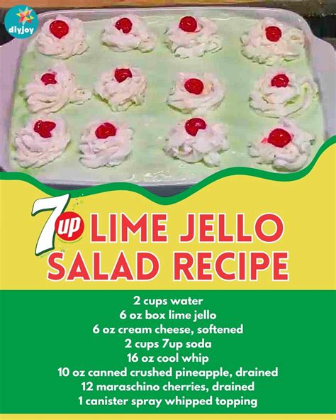 7up Lime Jello Salad Recipe Diy Joy