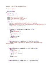 W4p1 Docx Define CRT SECURE NO WARNINGS Include Stdio H Int Main