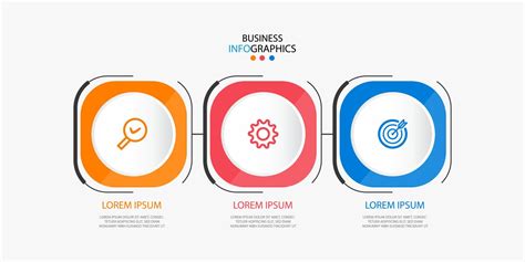 3 Schritte Option Oder Ebenen Infografik Mit Beschriftung Timeline