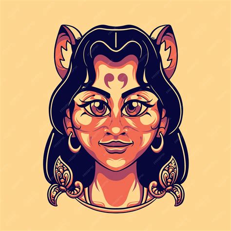 Premium Vector Cute Character Cat Girl Vector Art