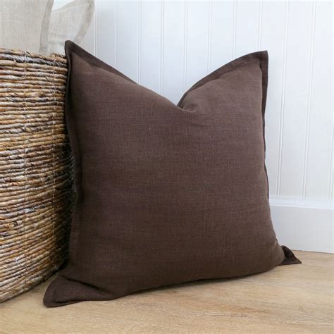 Dark Brown Pillow Etsy