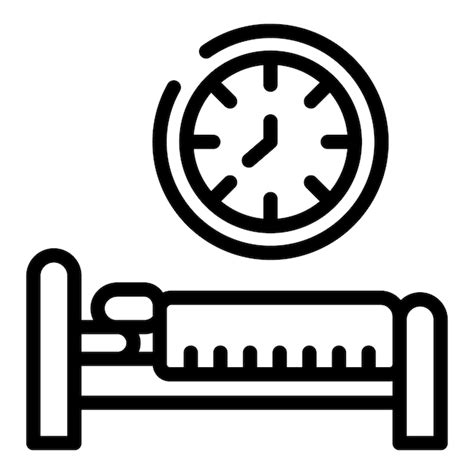 Mal Sueño Nocturno Icono Contorno Vector Estilo De Vida Pasivo Peligro