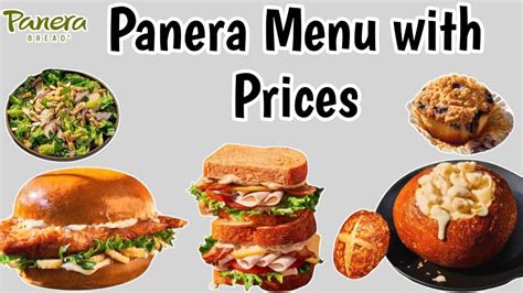 Panera Menu Online With Prices Printable