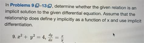 Solved In Problems 9d 13 D Determine Whether The Given