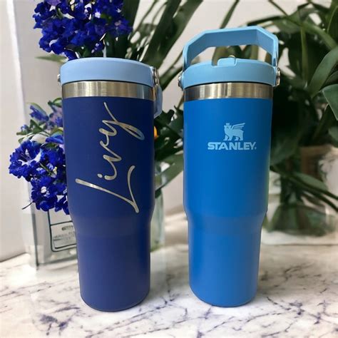 Laser Engraved Flip Straw Stanley Tumbler Etsy