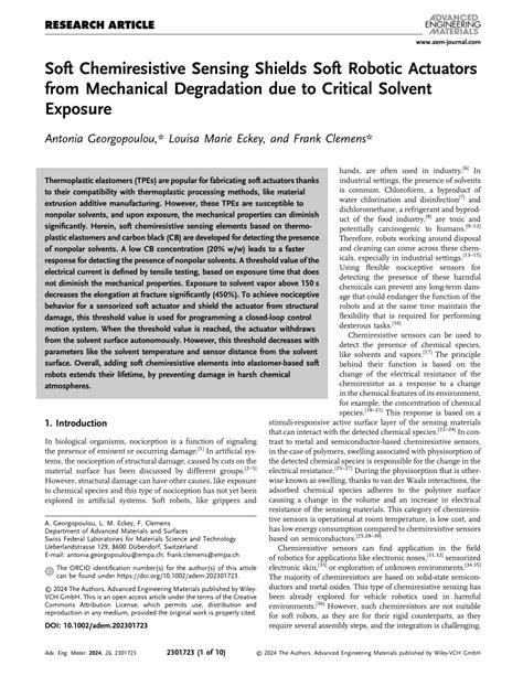 Pdf Soft Chemiresistive Sensing Shields Soft Robotic Actuators From
