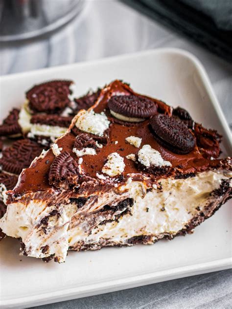 No Bake Oreo Pie With Chocolate Ganache Recipe Sweet Peas Kitchen