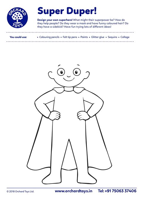 Design Your Own Superhero Template