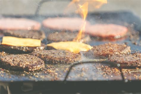 안장 야생마 무리 검거 Cookout 핫도그 햄버거 유타 카우보이 Grub 야외 양과 로데오 피해 가축 방목 하는 말을 타고