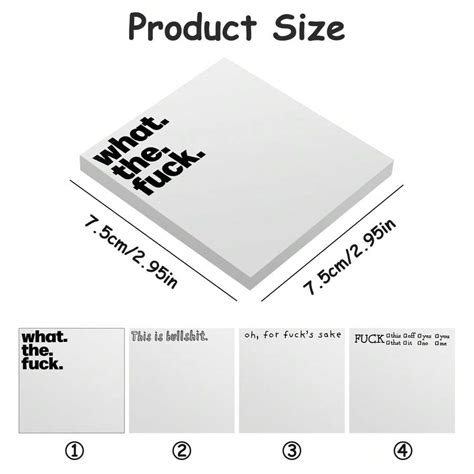 Pcs Funny Sticky Note For Adults What The FXXK Notepad Funny Post It Notes For The Office