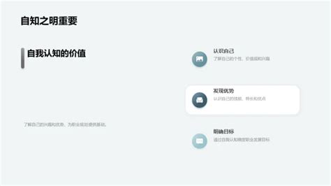 职业规划与自我认知 Ppt模板下载