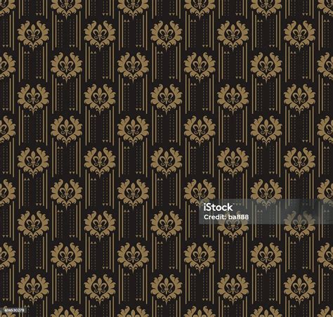 Seamless Pattern Vintage Wallpaper Art Stock Illustration Download