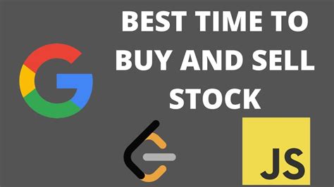 Best Time To Buy And Sell Stock Leetcode 121 Javascript Youtube