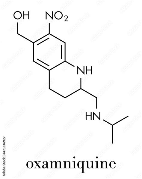 Oxamniquine Anthelmintic Drug Molecule Used To Treat Schistosoma