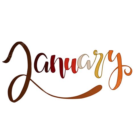 January PNG Transparent January Lettering January Month Year PNG