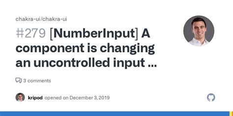 Numberinput A Component Is Changing An Uncontrolled Input Of Type Text To Be Controlled