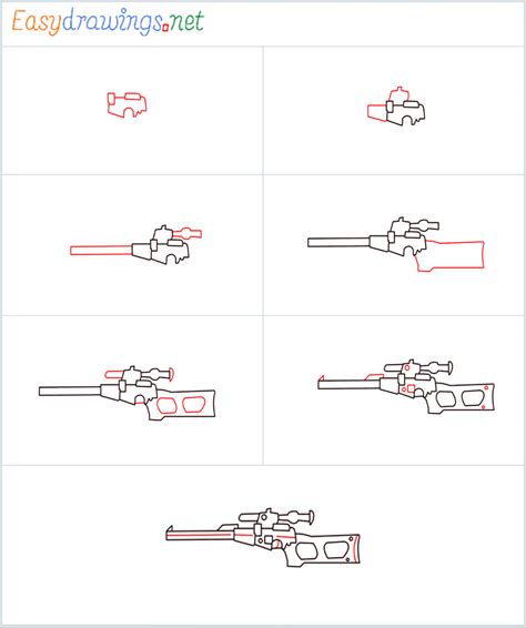 How To Draw VSS Sniper Step By Step 7 Easy Phase