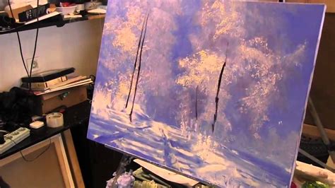 Игорь Сахаров зимний пейзаж уроки живописи для взрослых Youtube