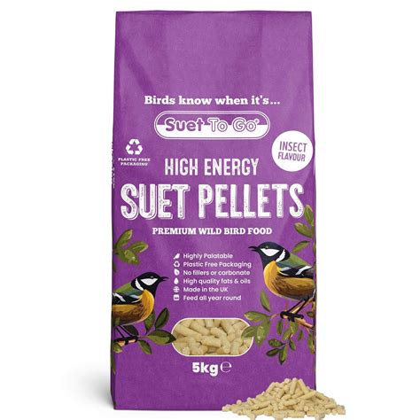 Insect Suet Pellets 5kg Wild Garden Bird Food No Fillers The