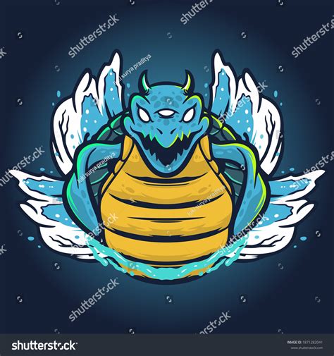 거북이 괴물 마스코트 로고 벡터 삽화 스톡 벡터로열티 프리 1871282041 Shutterstock
