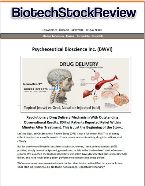 Report Is Psycheceutical Bioscience Bwvi One Of The Most Important