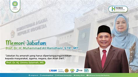 Memori Jabatan Prof Dr H Muhammad Ali Ramdhani Stp Mt Youtube