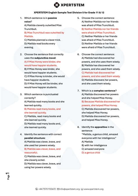 English Sample Exams Xpertstem English Sample Exams Xpertstem