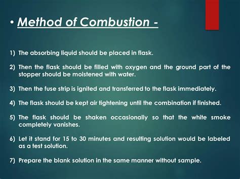 Oxygen Flask Combustion Method Pptpdf