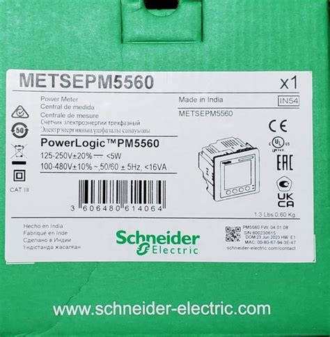 New In Box Schneider Electric Metsepm5560 Power Meter Powerlogic Pm5560 Ebay