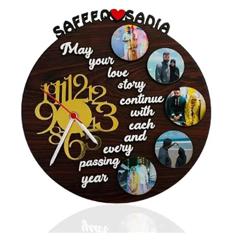 Customised Wooden Clock With Photo Crafting Era