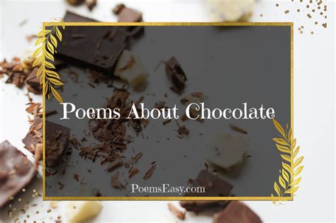 7 Poems About Chocolate That Are Delicious — Poems Easy