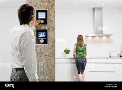 Man Tuning The Radio Stock Photo Alamy