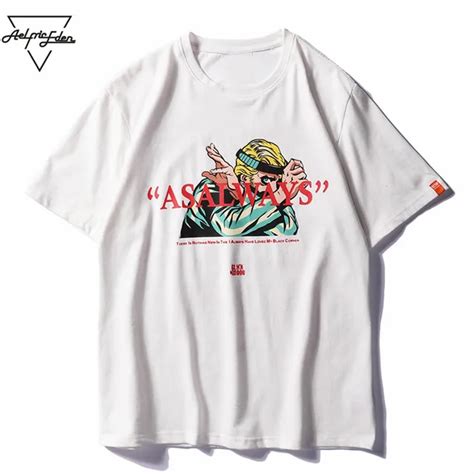 Aelfric Eden 2018 Summer Cartoon Print Casual Mens T Shirts Cotton Tee
