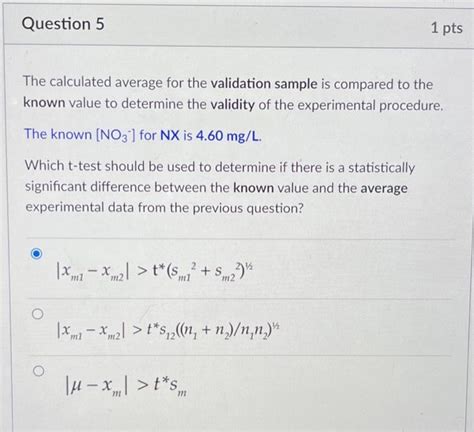 Solved Question Pts The Calculated Average For The Chegg