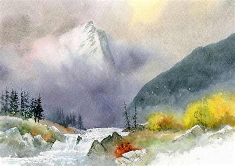 921 Meilleures Images Du Tableau Aquarelle Montagnes Cascades Lacs