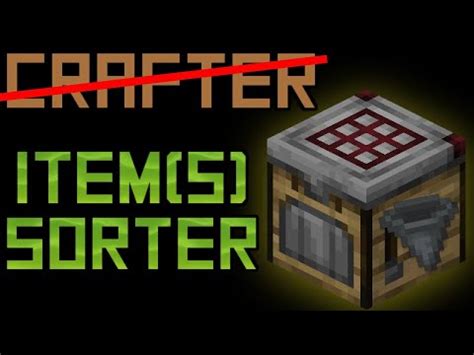A New Method Of Item Sorting Using Crafters In Minecraft YouTube