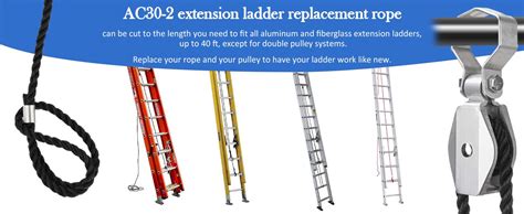 Werner Aluminum And Fiberglass Extension Ladder Rope And Pulley Kit