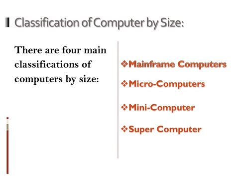 Classification Of Computer
