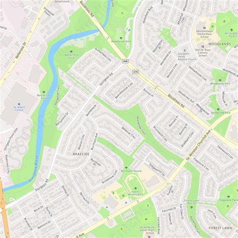 St Albert Modern Atlas Vector Map Boundless Maps