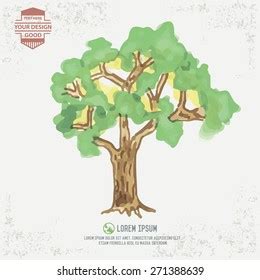Tree Design Water Color Concept Stock Vector Royalty Free 271388639 Shutterstock