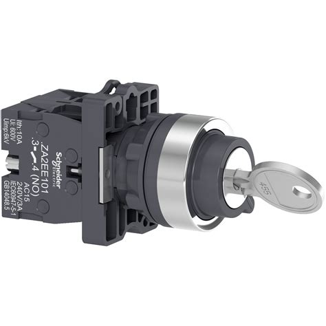 XA2EG63 Key selector switch Ø22 2 positions spring return 2NO