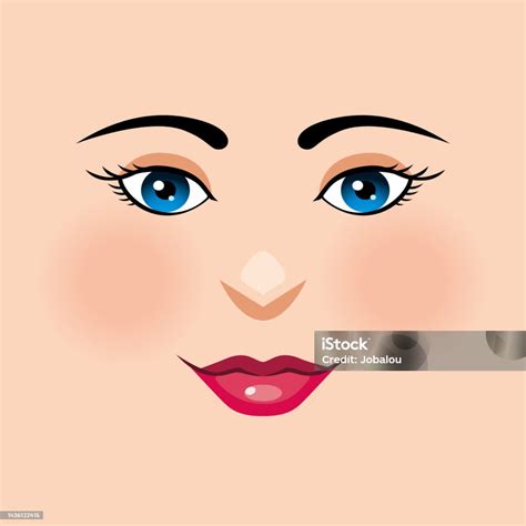 Ilustración De Expresión Facial De Una Joven Caucásica Y Más Vectores