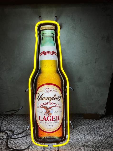 Large Neon Yuengling Lager Light Up Sign Etsy