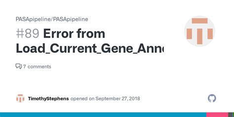 Error From Loadcurrentgeneannotationsdbi · Issue 89 · Pasapipeline