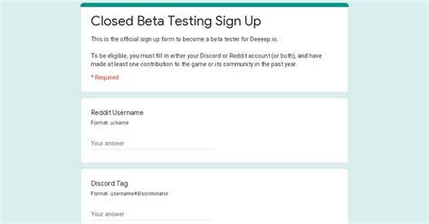 Closed Beta Testing Official Sign Up Deeeepio