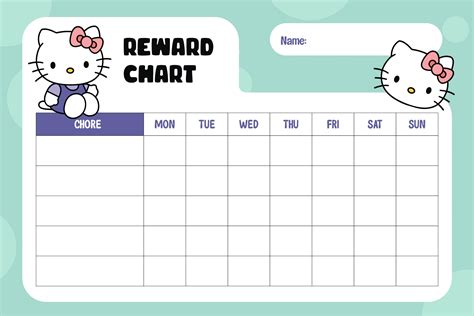 Hello Kitty Sticker Chart At Geraldine Percival Blog
