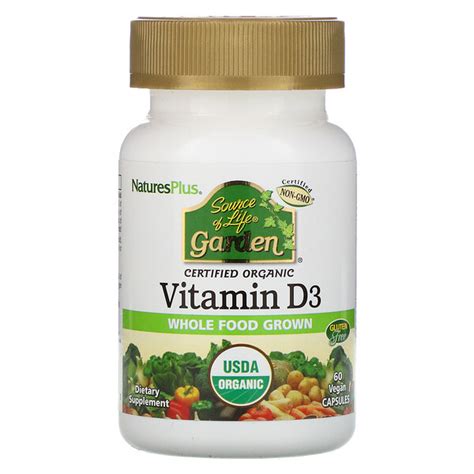 Nature's Plus, Source of Life, Garden, Vitamin D3, 60 Vegan Capsules ...